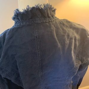 INC International Concepts | Jackets & Coats | Inc Blue Linen Zip Up ...
